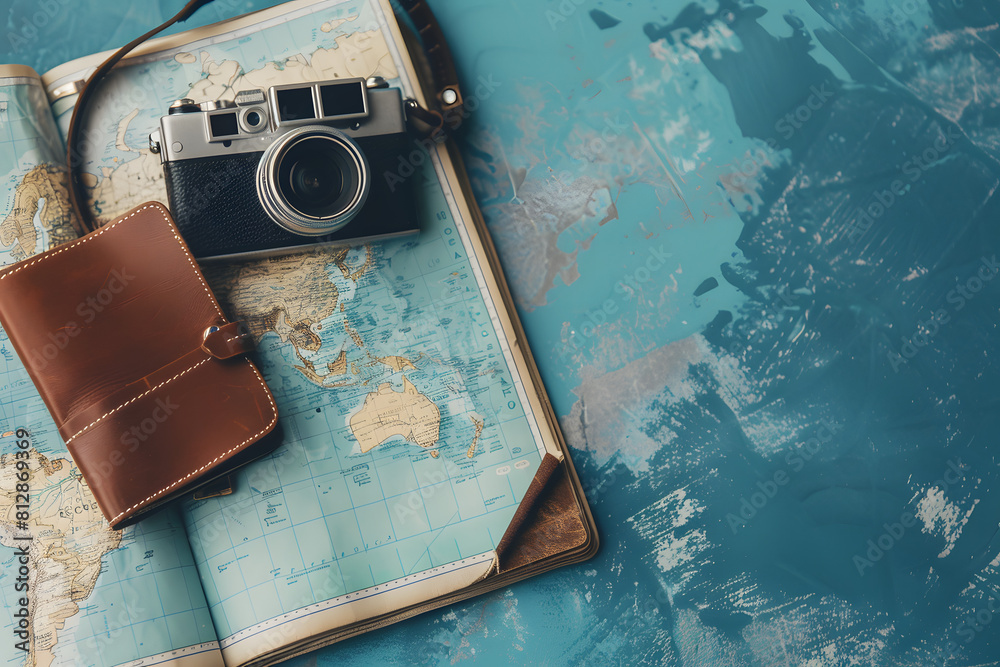 Travel Essentials: A collection of travel essentials including a ...