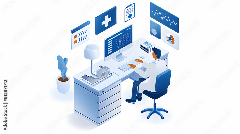Flat Design Icon: Clinical Decision Support Systems Aiding Healthcare ... Flat Design Icon: Clinical Decision Support Systems Aiding Healthcare ...