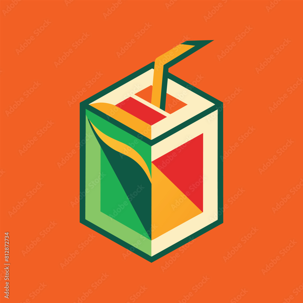 Juice box with straw sticking out, A modern interpretation of a juice ...