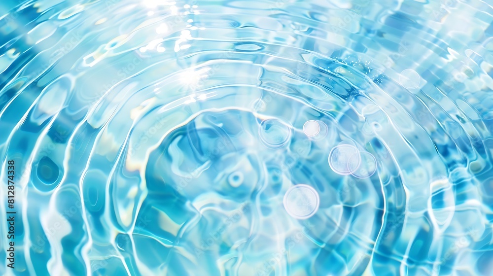 Water Layout surface with ripples Blue water transparent clear texture ...