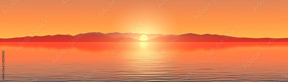 Sunset Mirage An optical illusion of water during sunset, side view ...