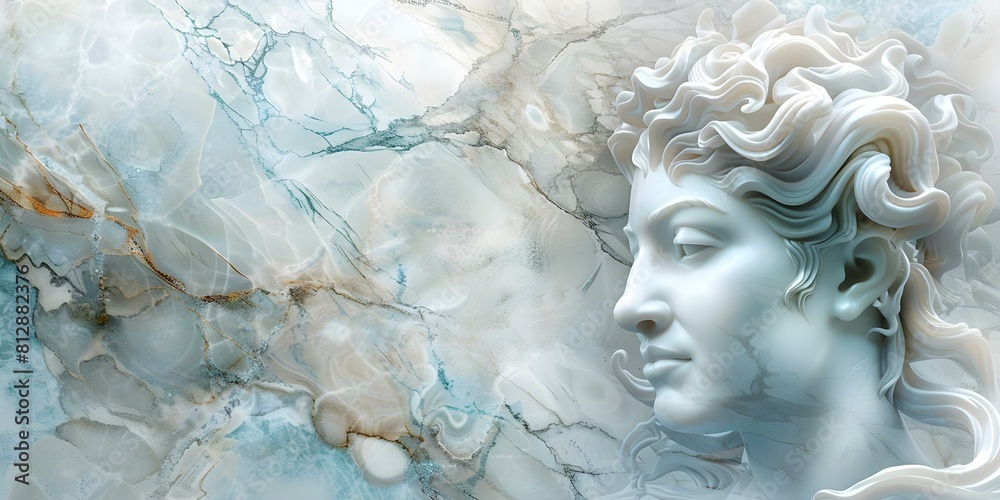 Ancient mythological artwork showcasing the head of the Gorgon Medusa ...