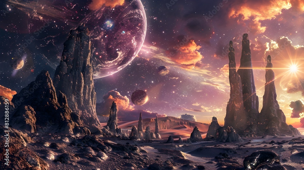 Bustling Futuristic Venus City A Vision of Urban Life in a Vivid ...