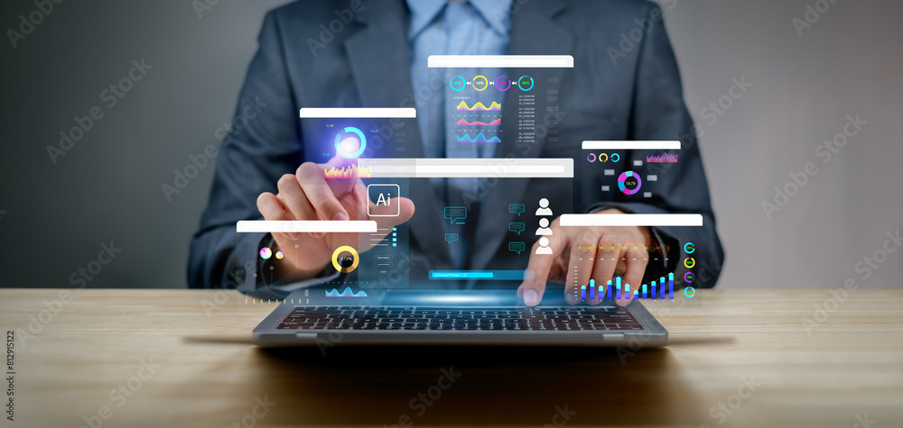 Artificial Intelligence AI data tech analytics for kpi accounting big ...