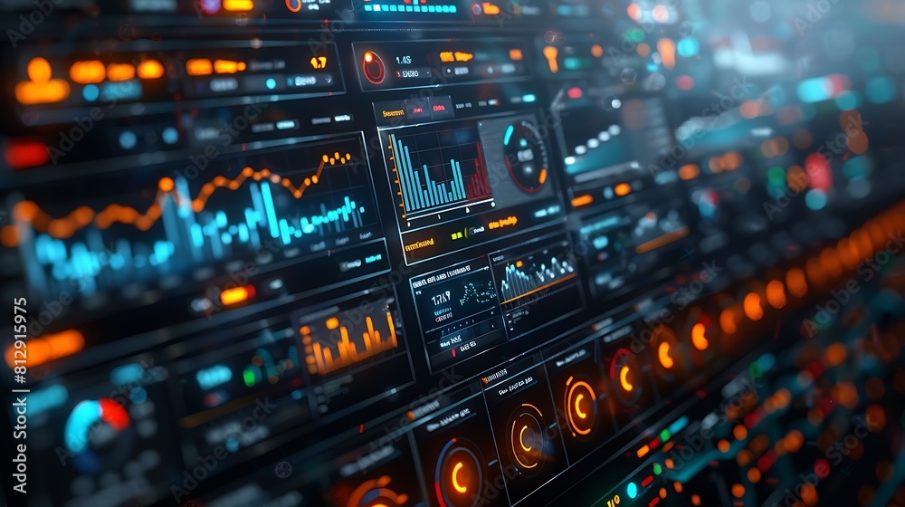 Advanced network operations software monitor displaying high-resolution ...