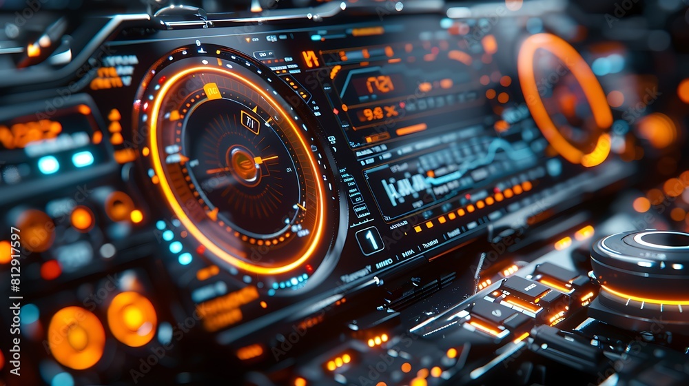 Advanced vehicle testing monitor displaying high-resolution diagnostics ...