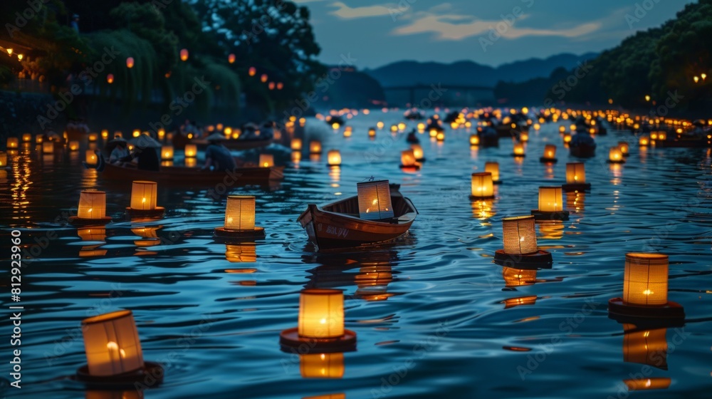 The Obon Festival in Kyoto Japan where locals and visitors come ...