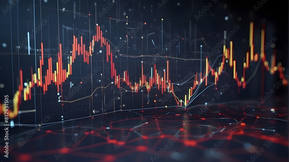 Financial crises and meltdowns are represented by generative AI, stock ...