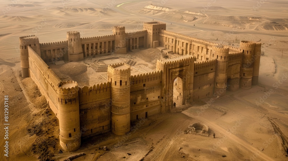 The Al-Ukhaidir Fortress in Iraq a fine example of early Islamic ...