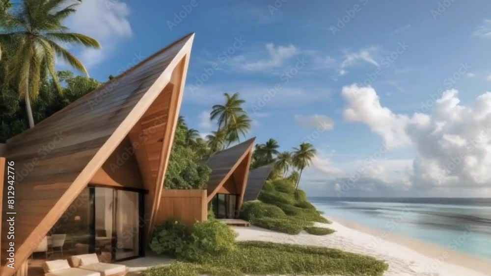 Resort, where each villa is shaped like a triangle and features natural ...