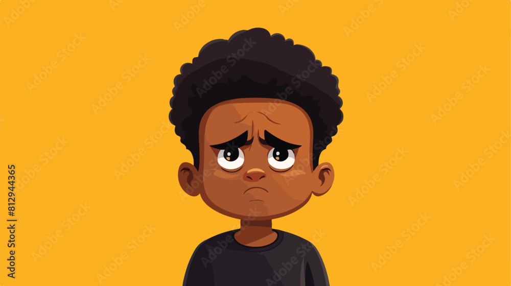 Little boy face angry facial expression cartoon vec Stock Vector ...
