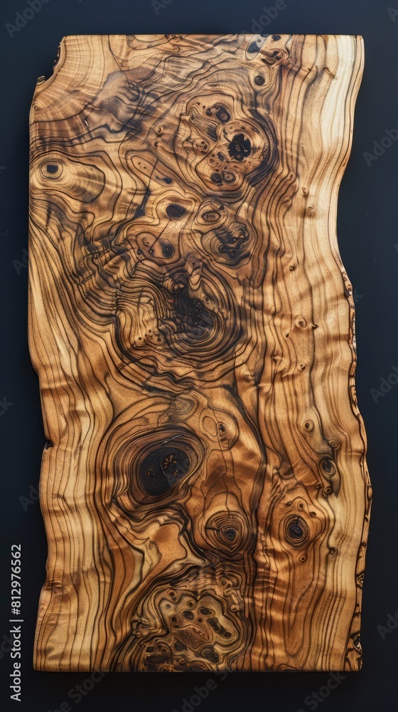 Adorned with smoked finishing, olive wood texture backdrop is portrayed ...