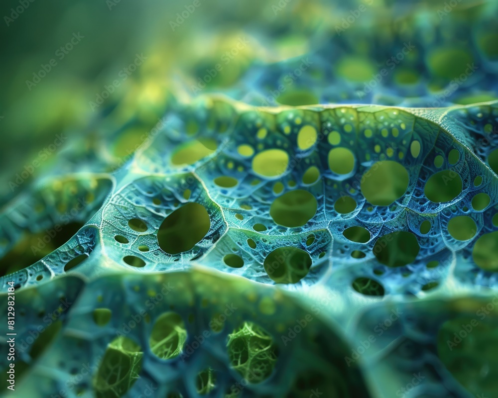 Plant cell walls, illustrating a network within a leaf Each cell wall ...