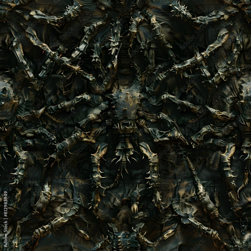 Labyrinthine Crawling Creatures in Unsettling Organic Textures ...