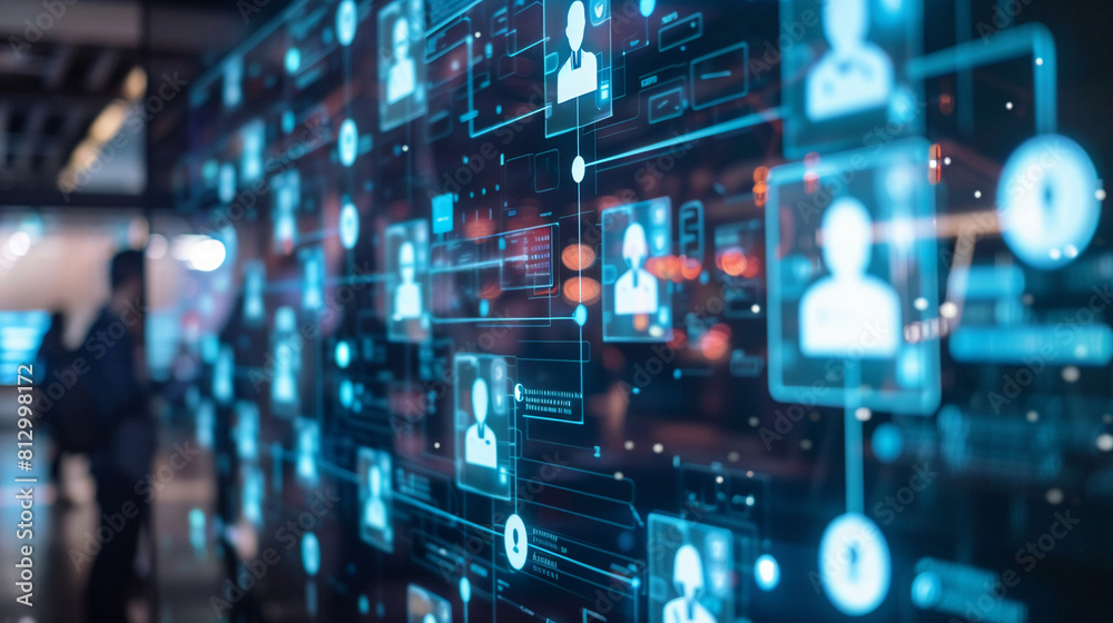 Modern interactive touchscreen with a comprehensive flowchart of ...