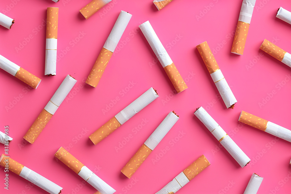 Pink Cigarette Background | Smoking Concept Design | Tobacco, Nicotine ...