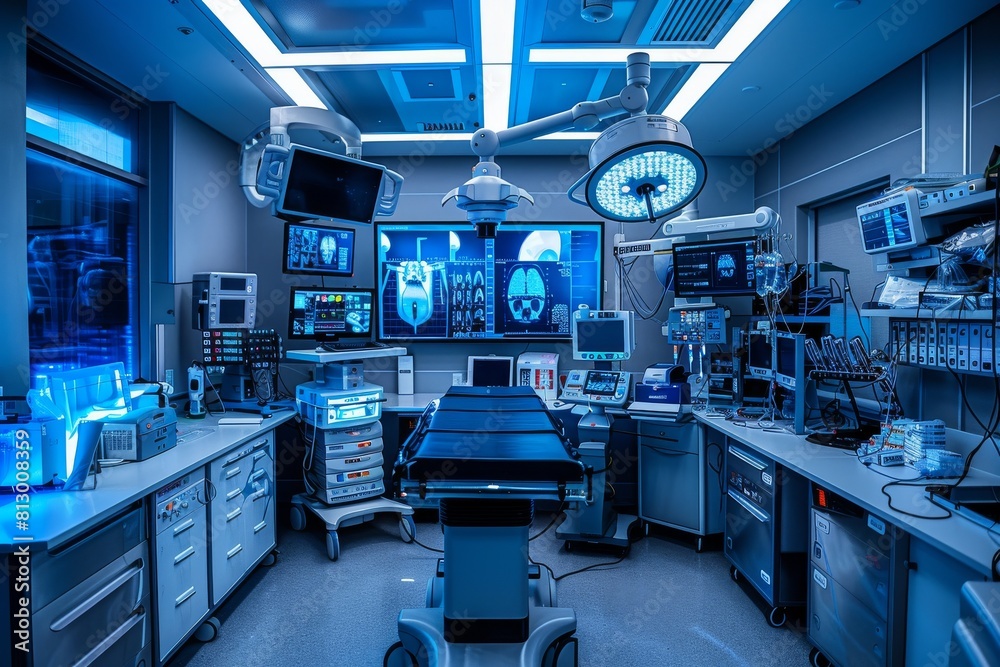 Robotic Surgery System: An image showcasing a robotic surgery system in ...