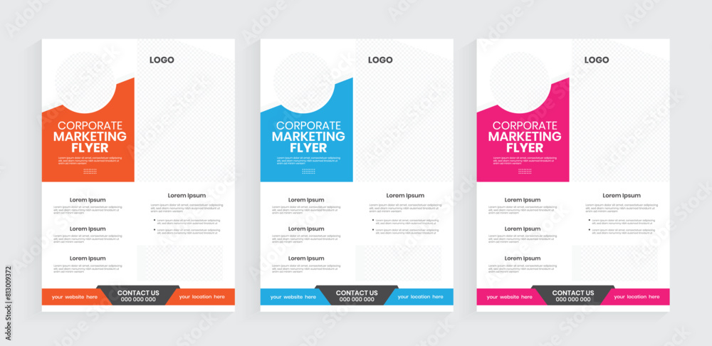 Corporate marketing a4 flyer design, advertising marketing material ...
