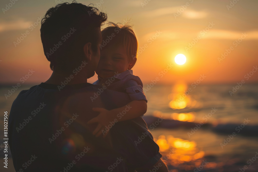 Heartfelt Father's Day image capturing precious moments between father ...