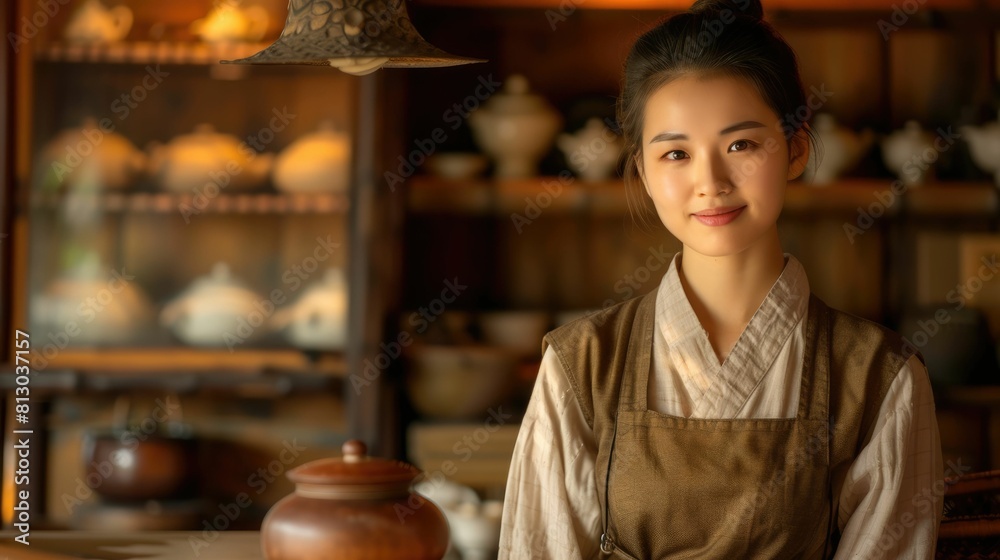 Fotografia do Stock: The picture of the tea master or tea brewer that ...