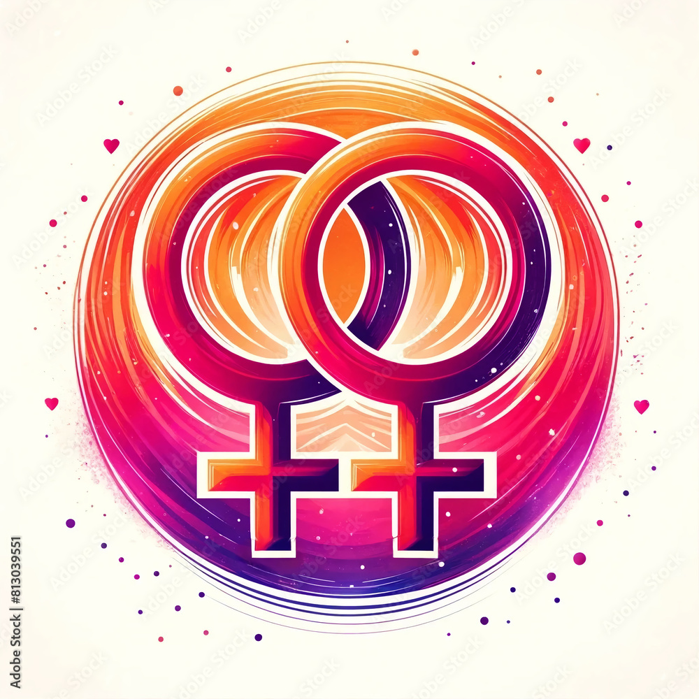 double Venus symbol, consisting of two interlocking female symbols (♀ ...