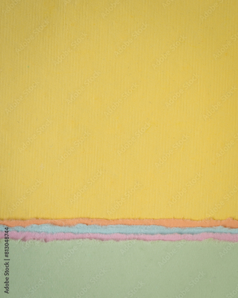 abstract paper landscape in vertical format - collection of handmade ...