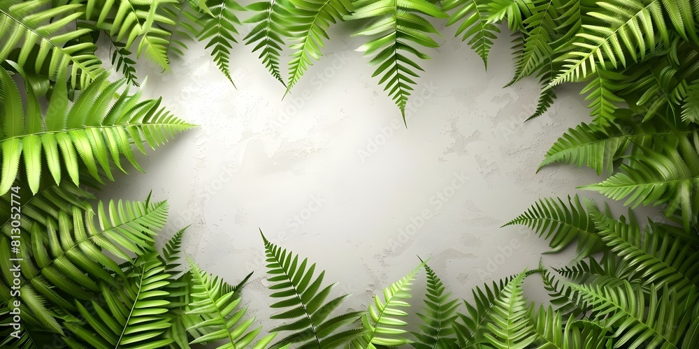 Tropical Fern Bush Frame Featuring Nephrolepis spp for Garden Design on ...