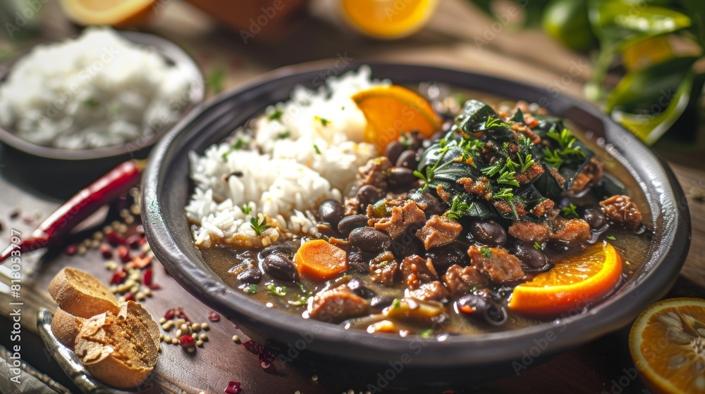 Juicy and fragrant Brazilian stew made from black beans and various ...