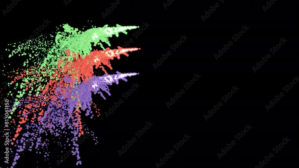 Glitter Light circle trail three Sparkling dust trail spiral particle ...