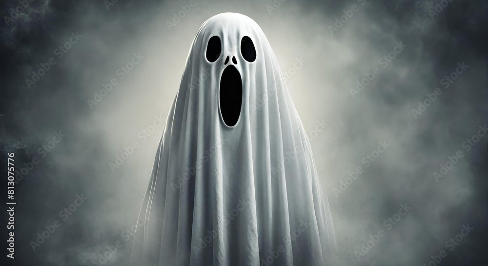 Flying ghost for halloween, Human in spooky ghosts costume flying ...