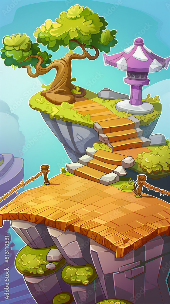 Vibrant Fantasy Game Backgrounds for Mobile Apps Asset Stock ...