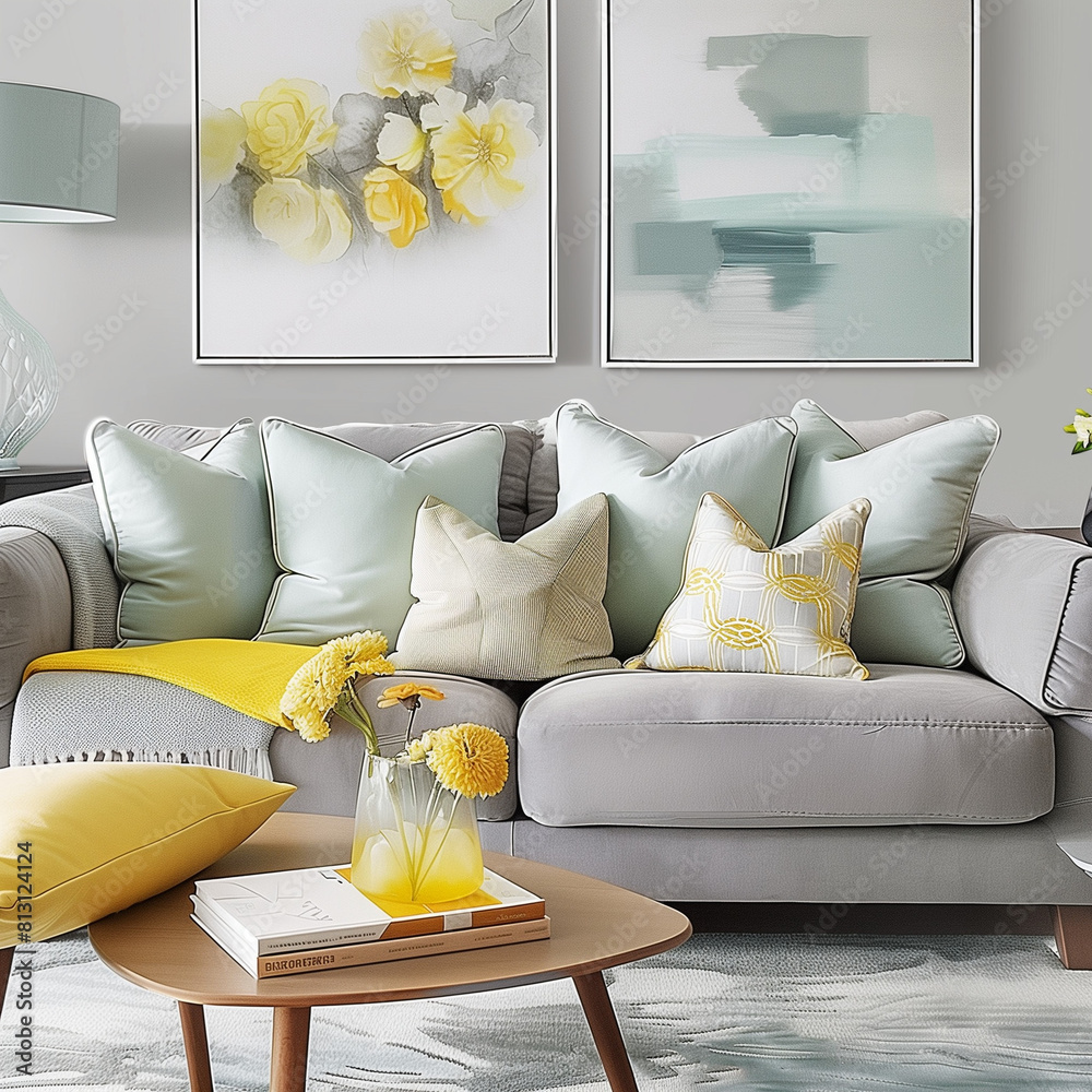 Sofa realistic sofa interior living room tv unit carpet, modern living ...