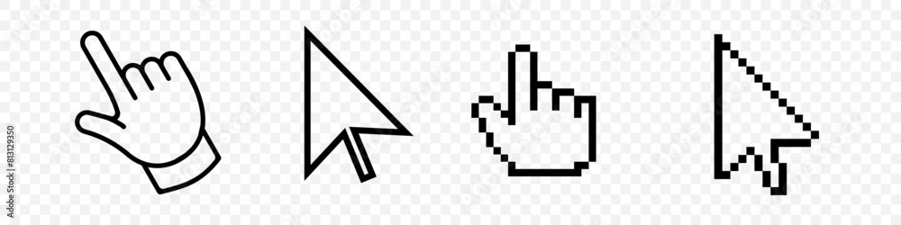 Click cursor icon. Computer mouse pointer vector arrow Stock Vector ...