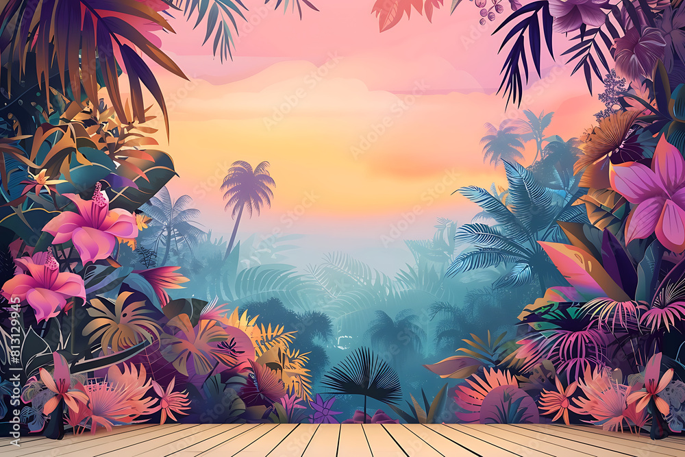 Explore Creativity: Pink Jungle Safari and Child Photo Backdrop ...