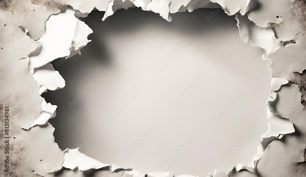 A white circle with a hole in it, There is a white hole in the wall ...