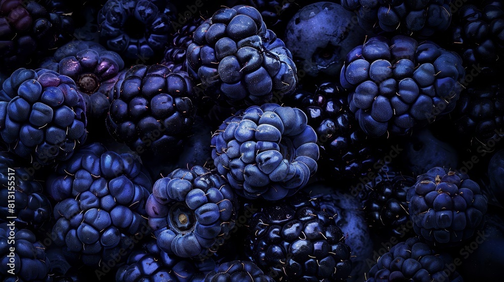 abstract blueberry blackberry low key background dark moody fruit still ...