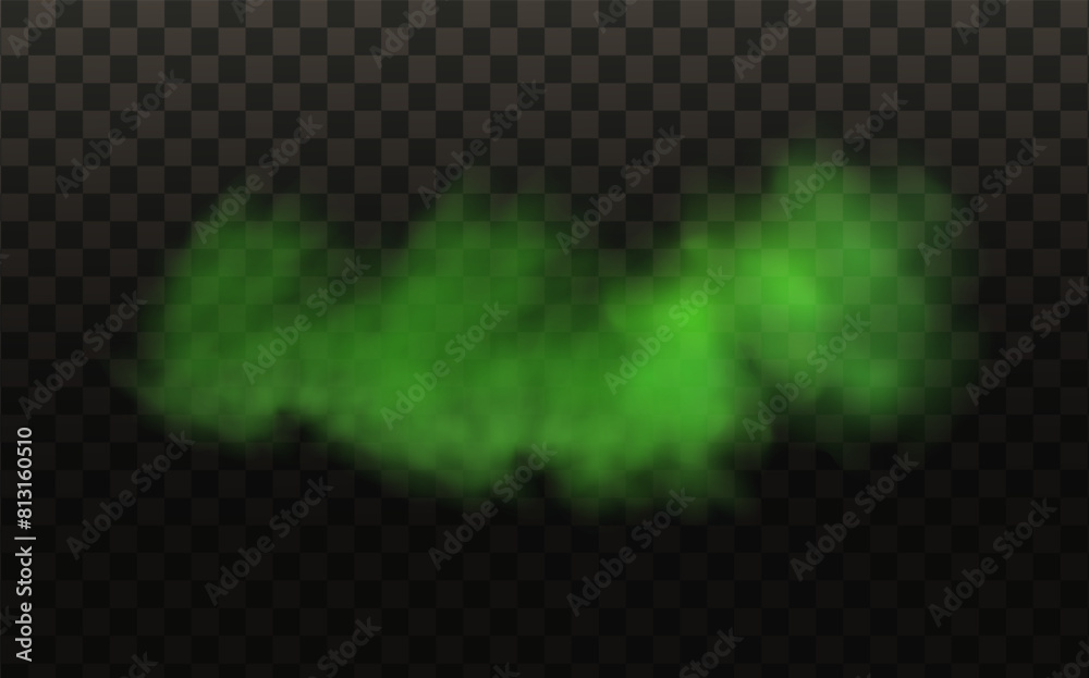 Green stink bad smell, smoke or poison gases,chemical toxic vapour ...