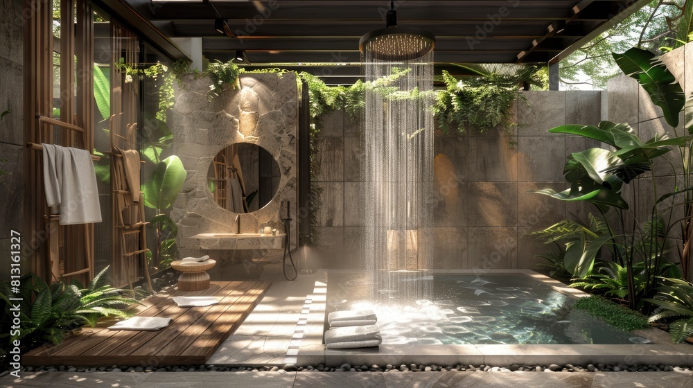 Imagine Indulging In A Refreshing Outdoor Shower In A Poolside Villa Or ...