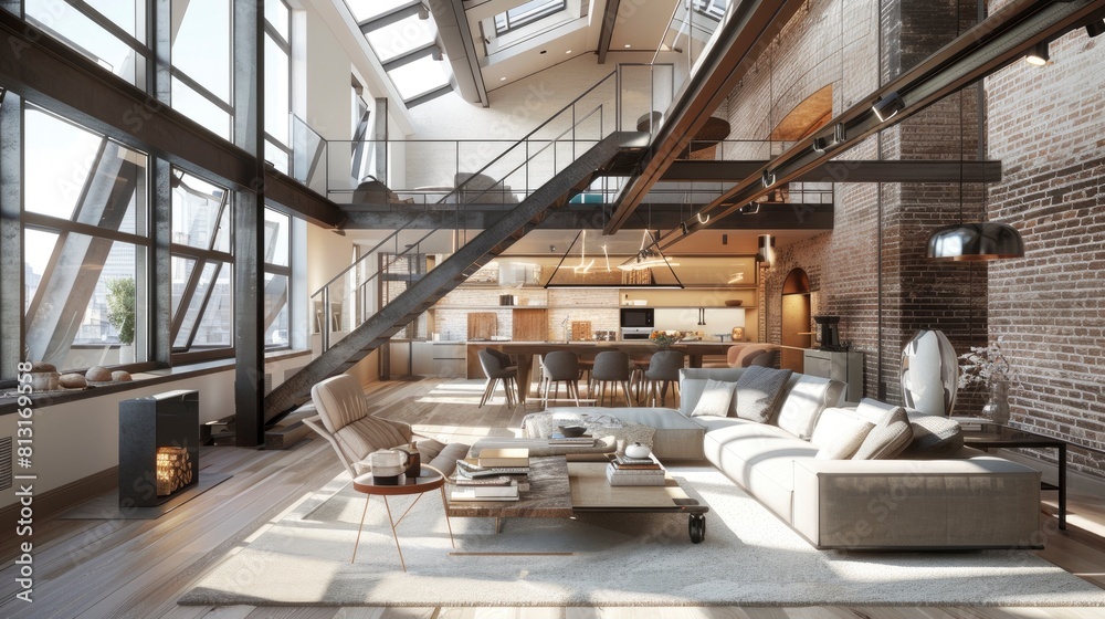 Step Into The Modern And Open-Plan Layout Of An Attic Loft-Style ...