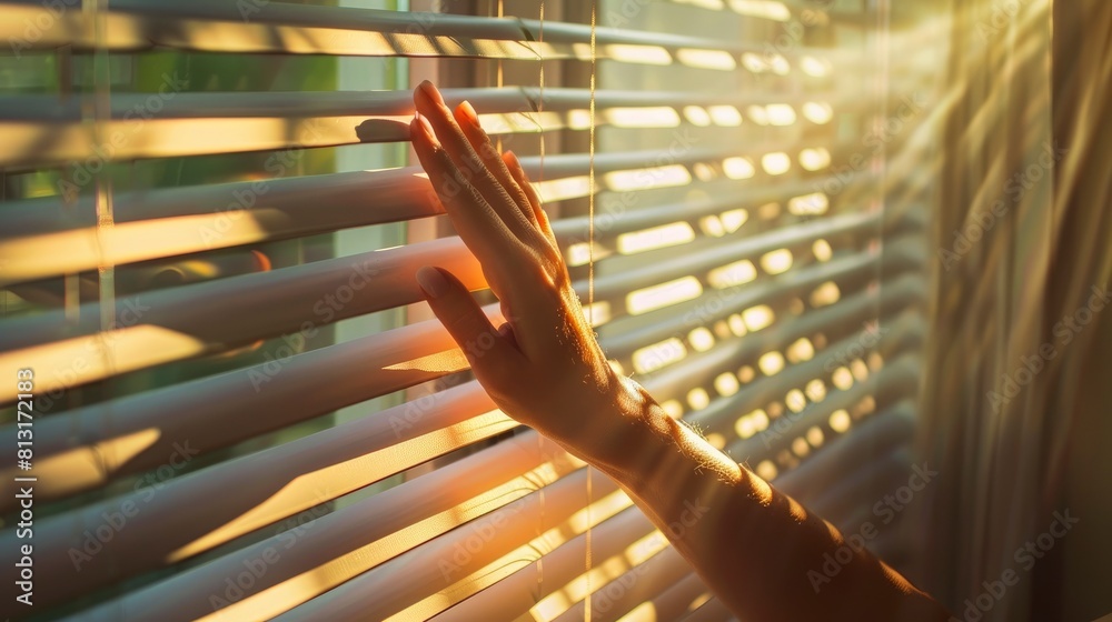 Witness The Delicate Touch Of A Female Hand As She Adjusts The Light ...