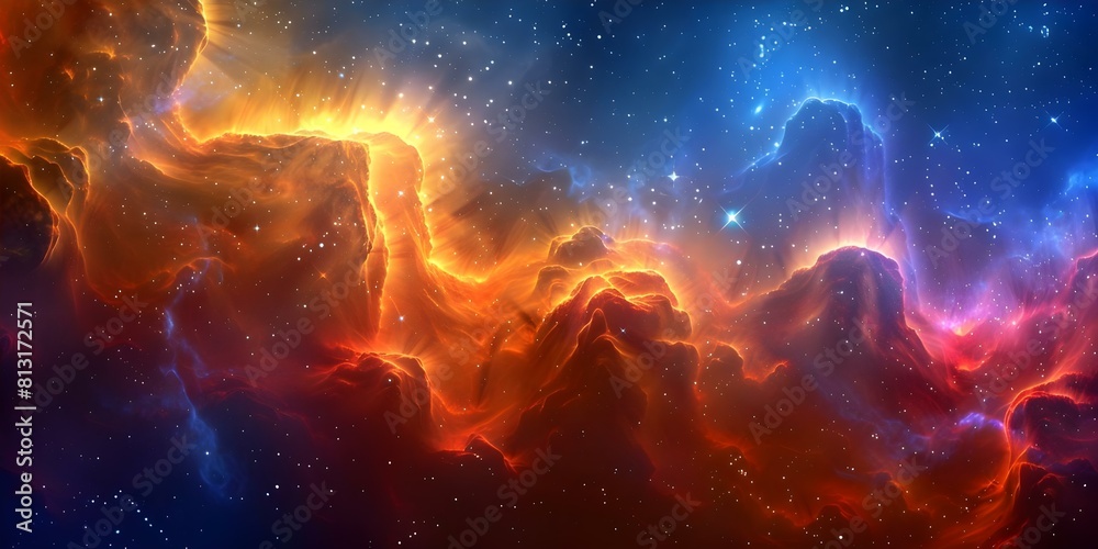 Captivating HDRI space background showcasing panoramic view of nebula ...