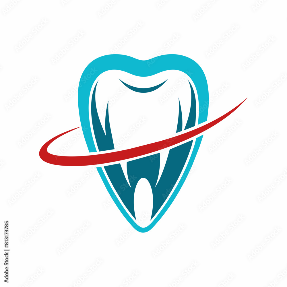 Create a high-resolution vector art illustration of a strong teeth ...
