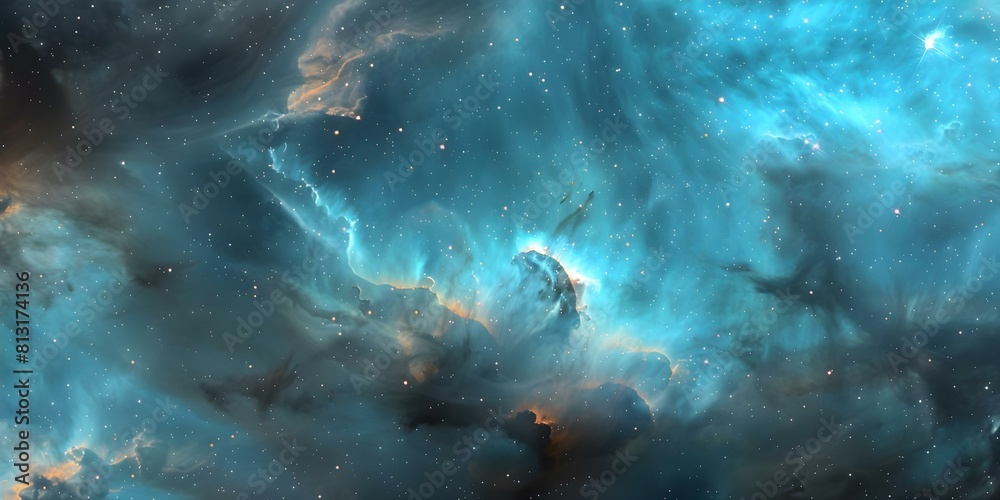 Immersive HDRI Space Background Featuring Interstellar Clouds, Stars ...