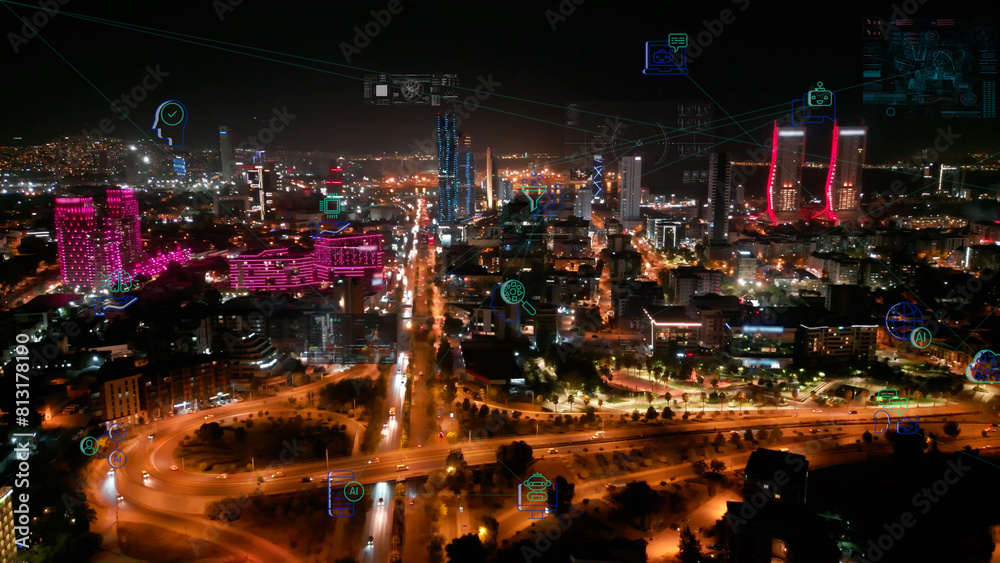 Isometric Bot And Cybersecurity Artificial Intelligence Concept Ai And Business Iot Concept