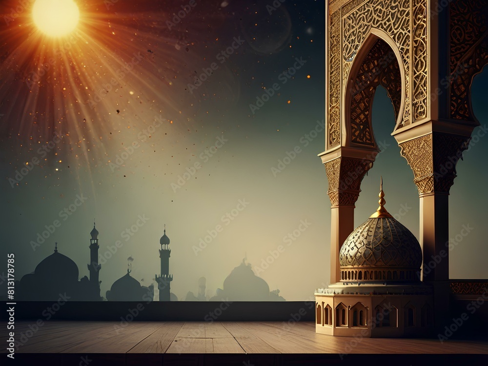islamic background design creative concept of islamic celebration eid ...