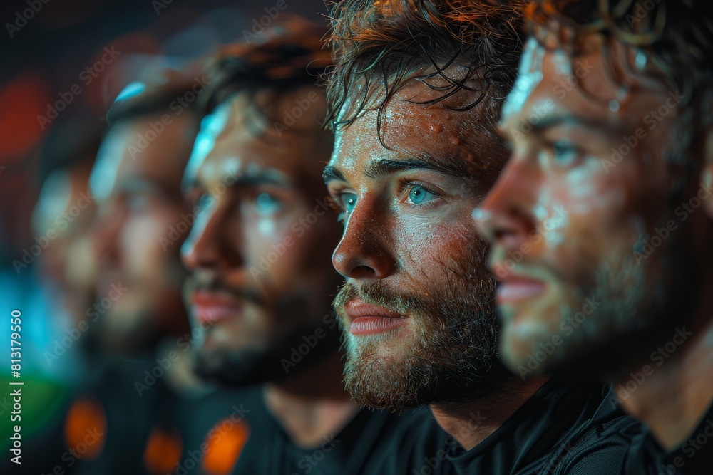 Foto de A high-resolution image showing the details of sweat on focused ...