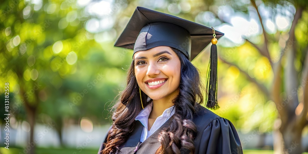 Latinx Graduation Joy - Female Student Achieving Goals, Graduation ...