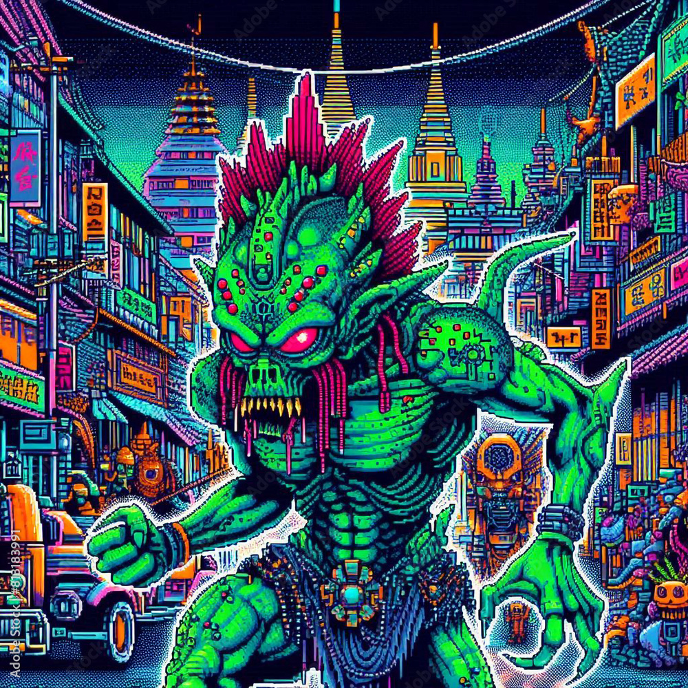 8 bit, game, Stylized, Portrait, face, retro, vintage, 80s, 70s, 90s ...