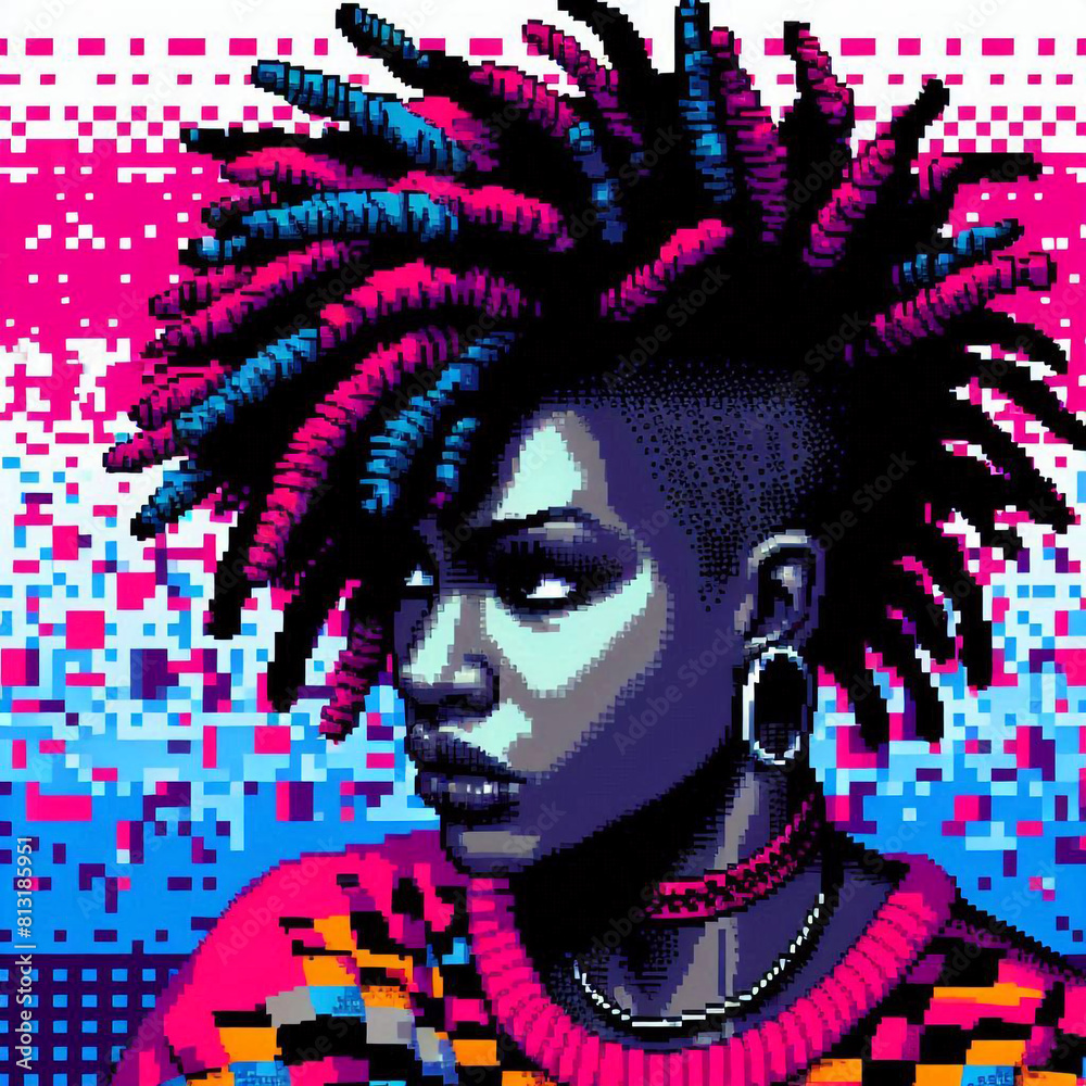 8 bit, game, Stylized, Portrait, face, retro, vintage, 80s, 70s, 90s ...