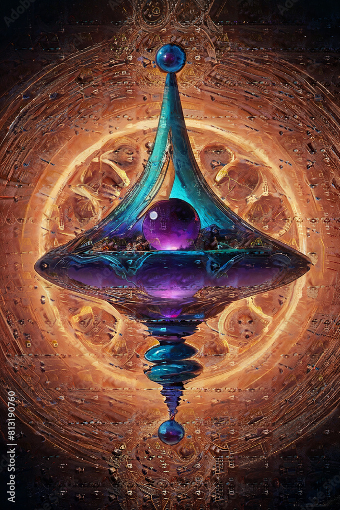 AI, Magic patterns, magic, threads of energy passing through space and ...